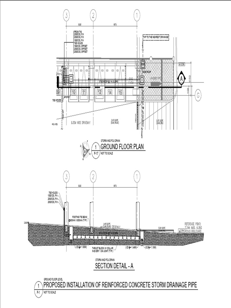 Storm Drainage Pipe Installation Plan | PDF