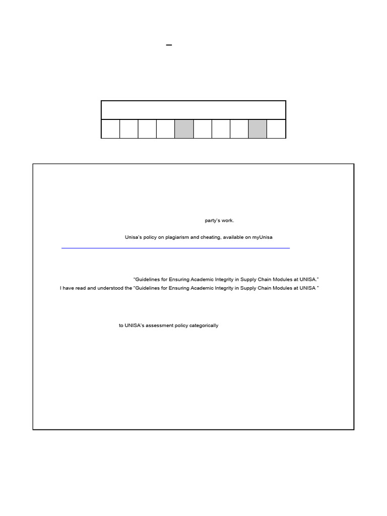 MNP3701 2025 S1 Assignment 1 | PDF | Supply Chain | Business