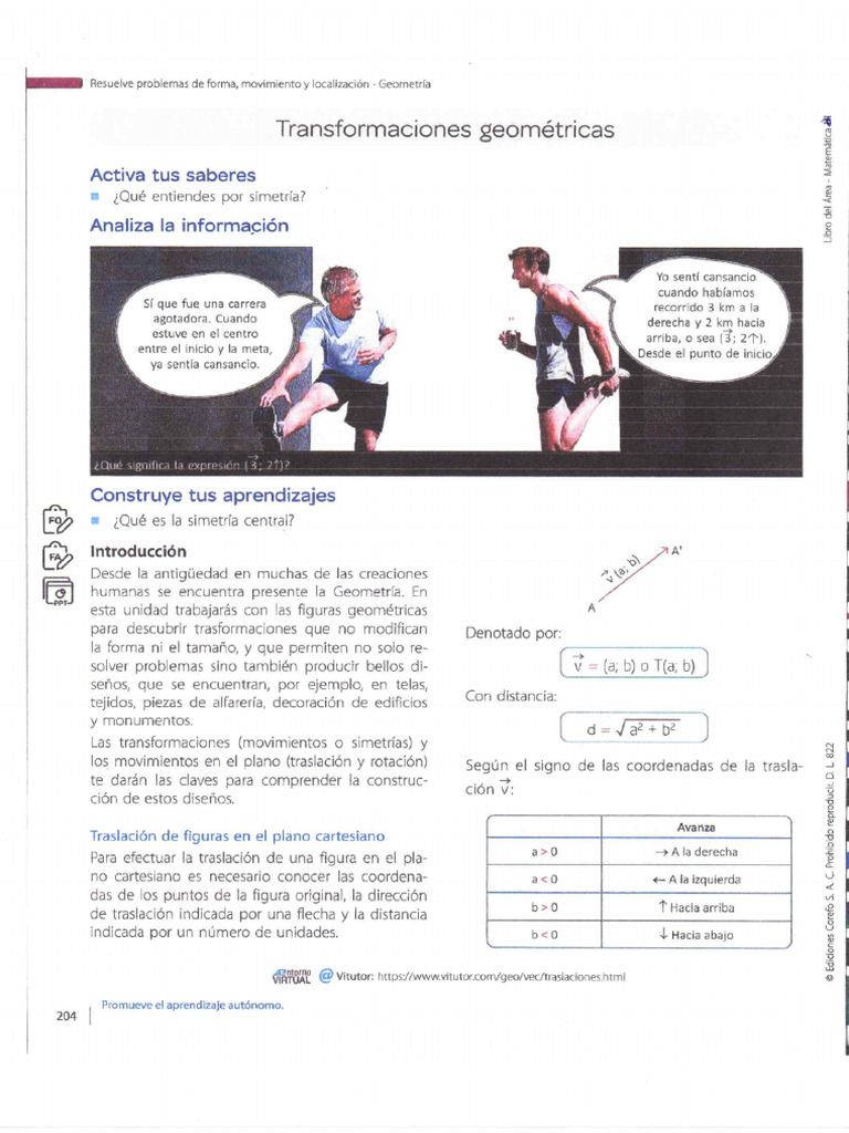 TRANSFORMACIONES GEOMETRICAS ficha tematica | PDF