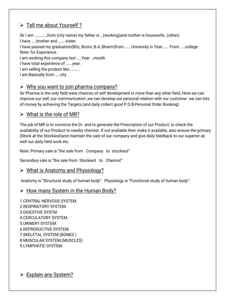 Preparation of Interview - Copy | PDF