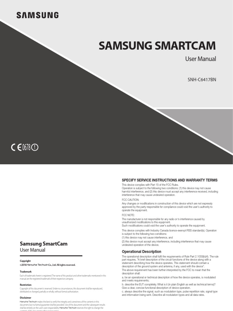 Samsung SmartCam User Manual Guide | PDF | Computer Network | Smartphone