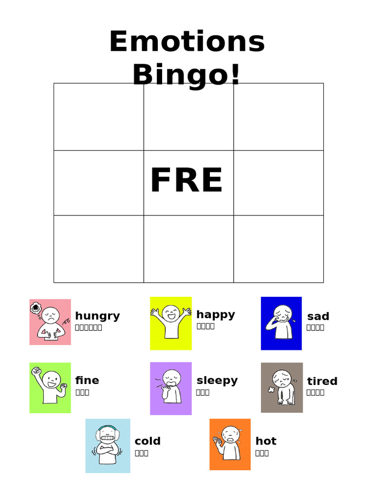 Emotions Bingo | PDF