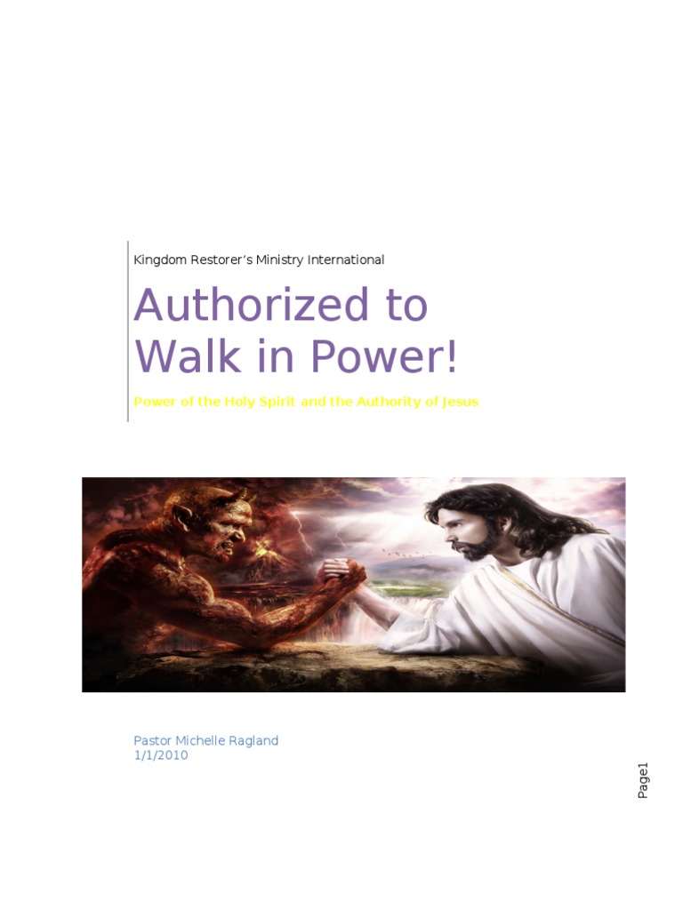 Authorized To Walk in Power!: Kingdom Restorer's Ministry International ...