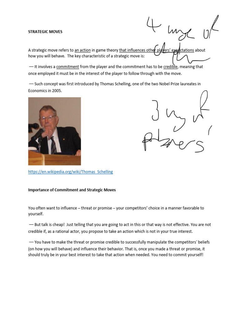 Lect12 Apr11 StrategicMoves-789594-17114840305875 | PDF