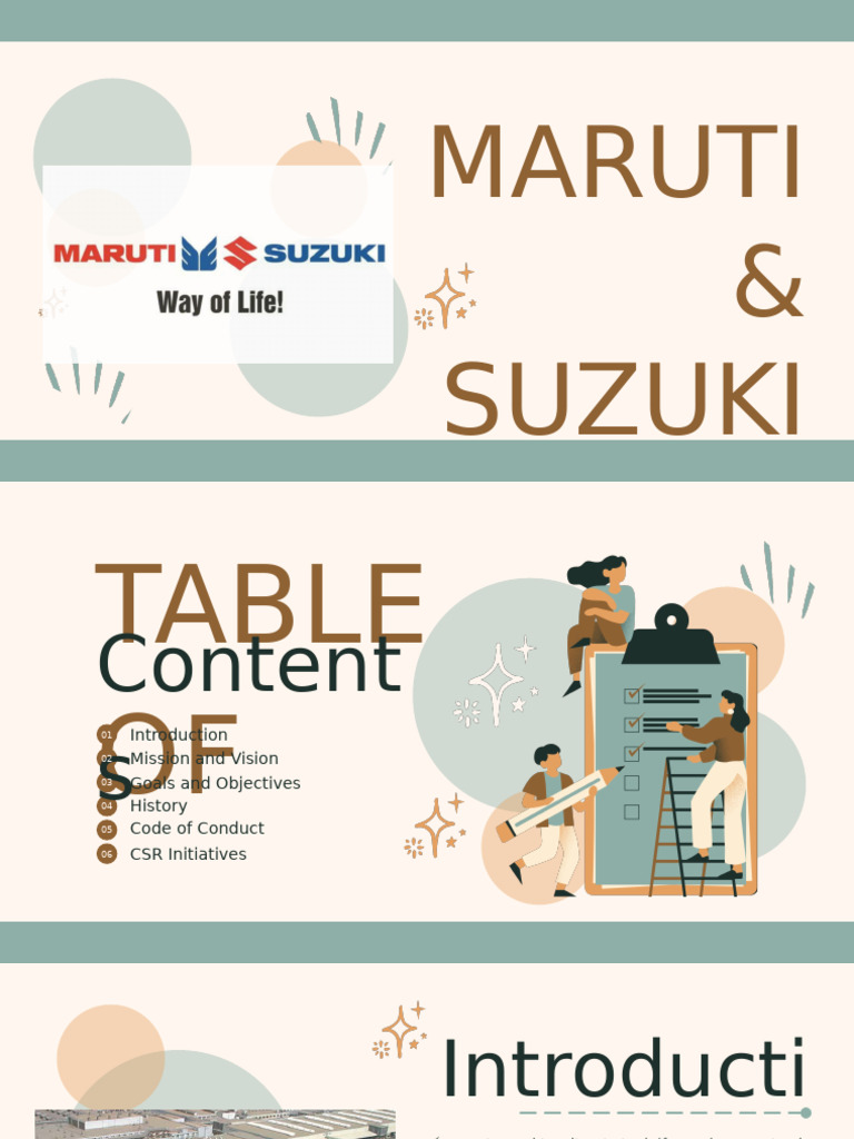 Maruti Suzuki CSR Initiatives Overview | PDF | Motor Vehicle ...