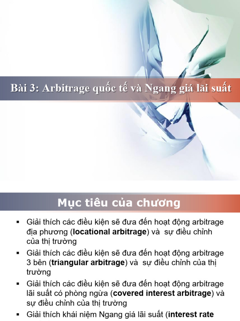 Bai 3 - Arbitrage-IRP - 2024 | PDF