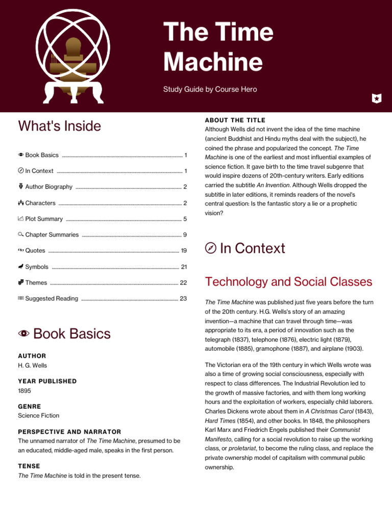 H. G. Wells's The Time Machine | PDF | The Time Machine | Sphinx