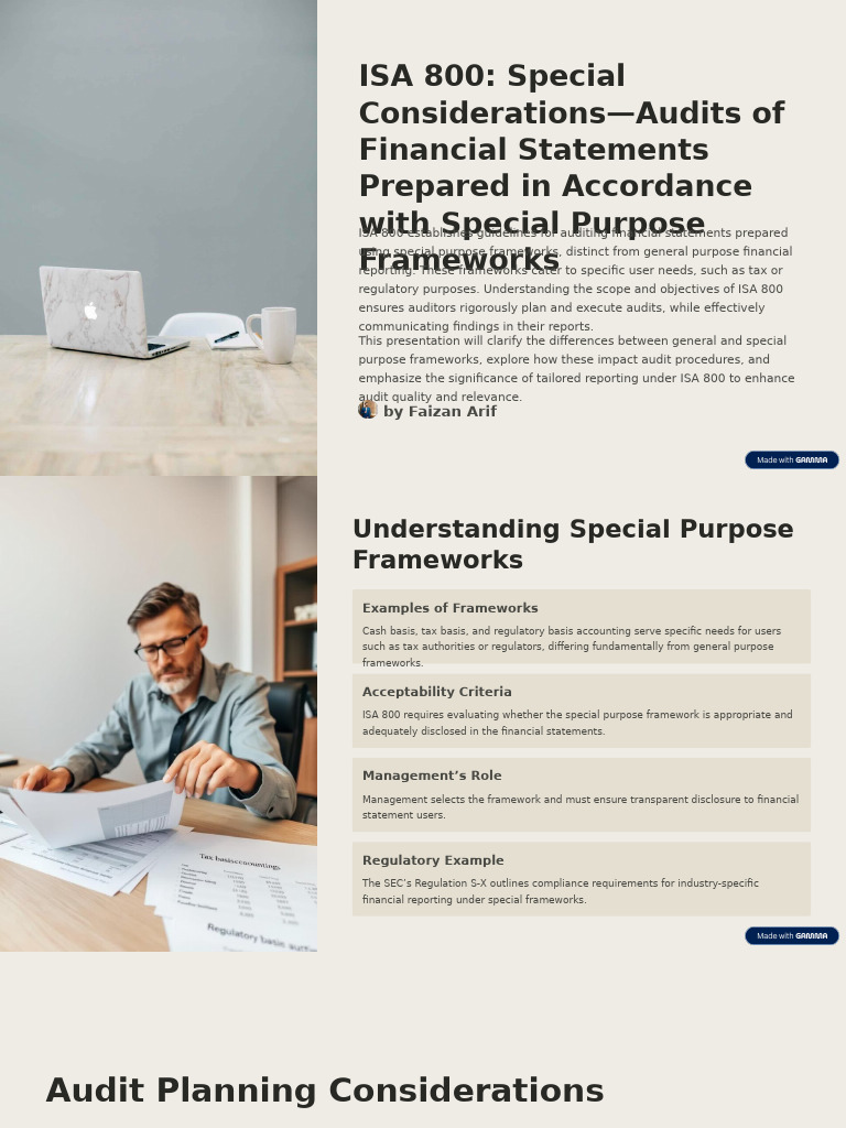 ISA-800 Special Considerations Audits | PDF | Audit | Auditor's Report