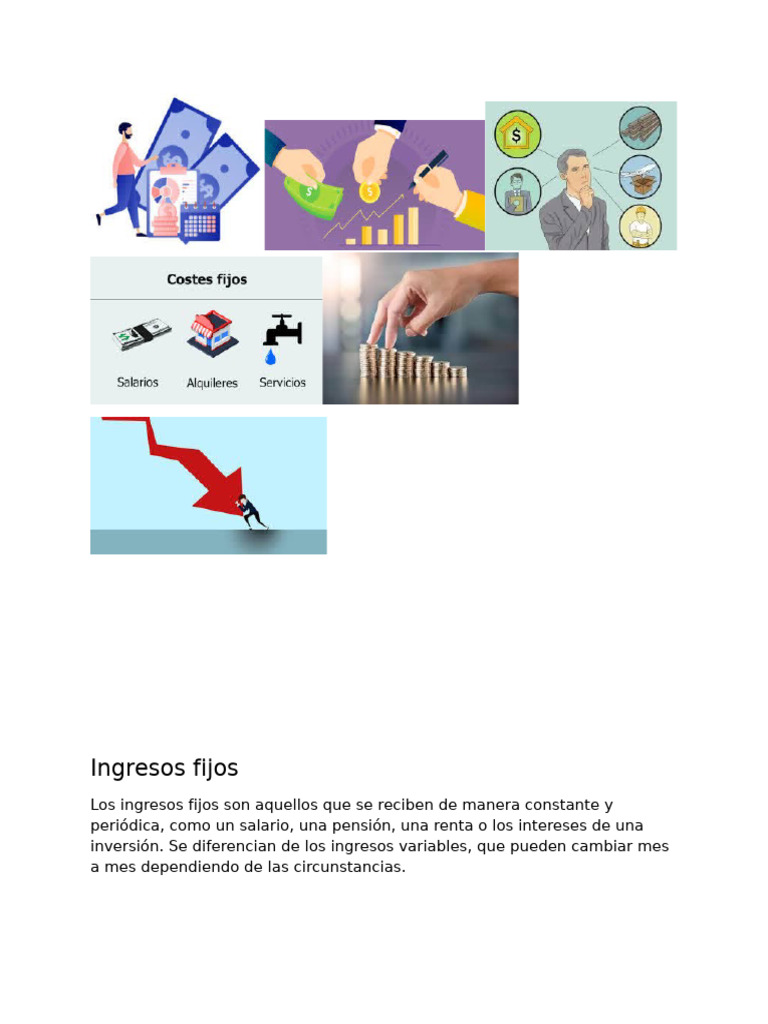 Ingresos Fijos: Definición y Ejemplos | PDF | Balance presupuestario ...