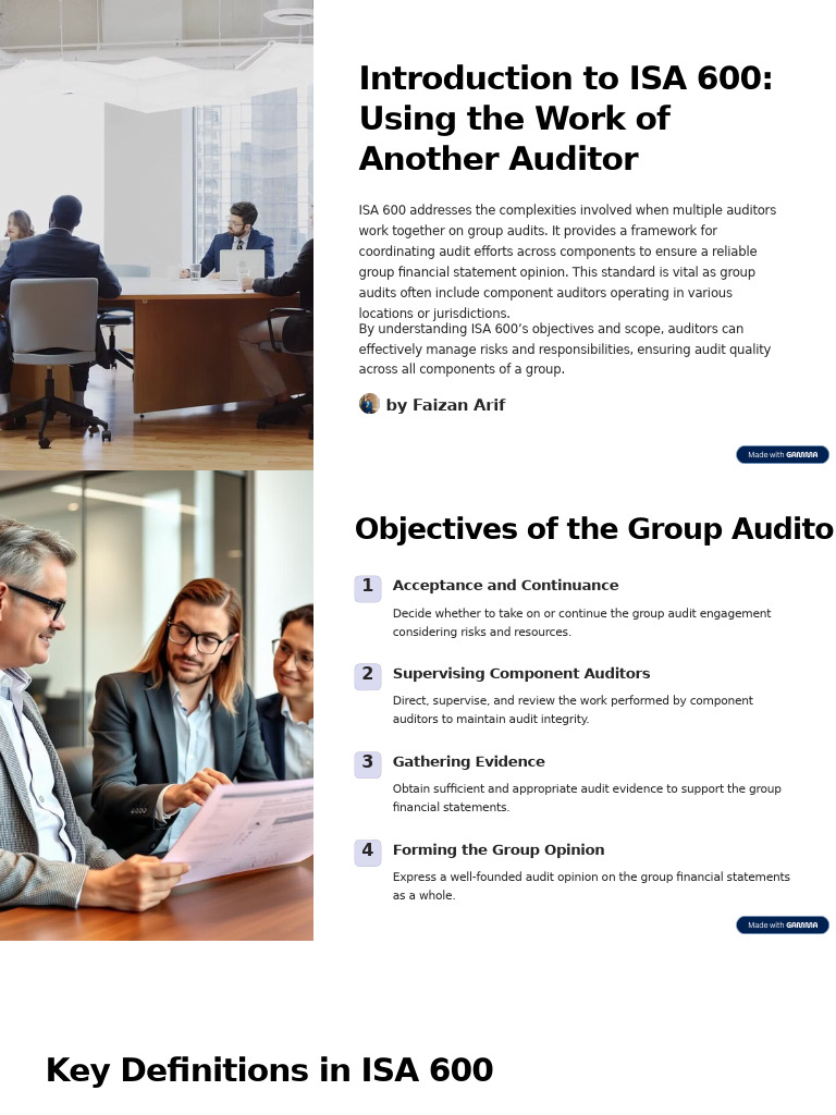 ISA-600 Using The Work of Another Auditor | PDF | Audit | Financial Audit