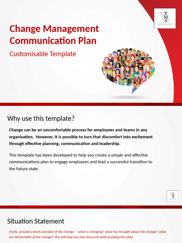 TMS Consulting Change Communications Plan Template | PDF ...