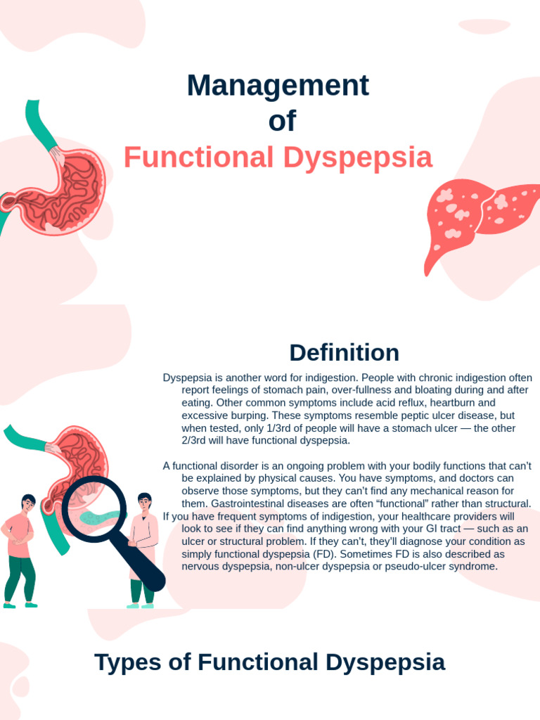 Management of Functional Dyspepsia | PDF | Indigestion | Irritable Bowel Syndrome