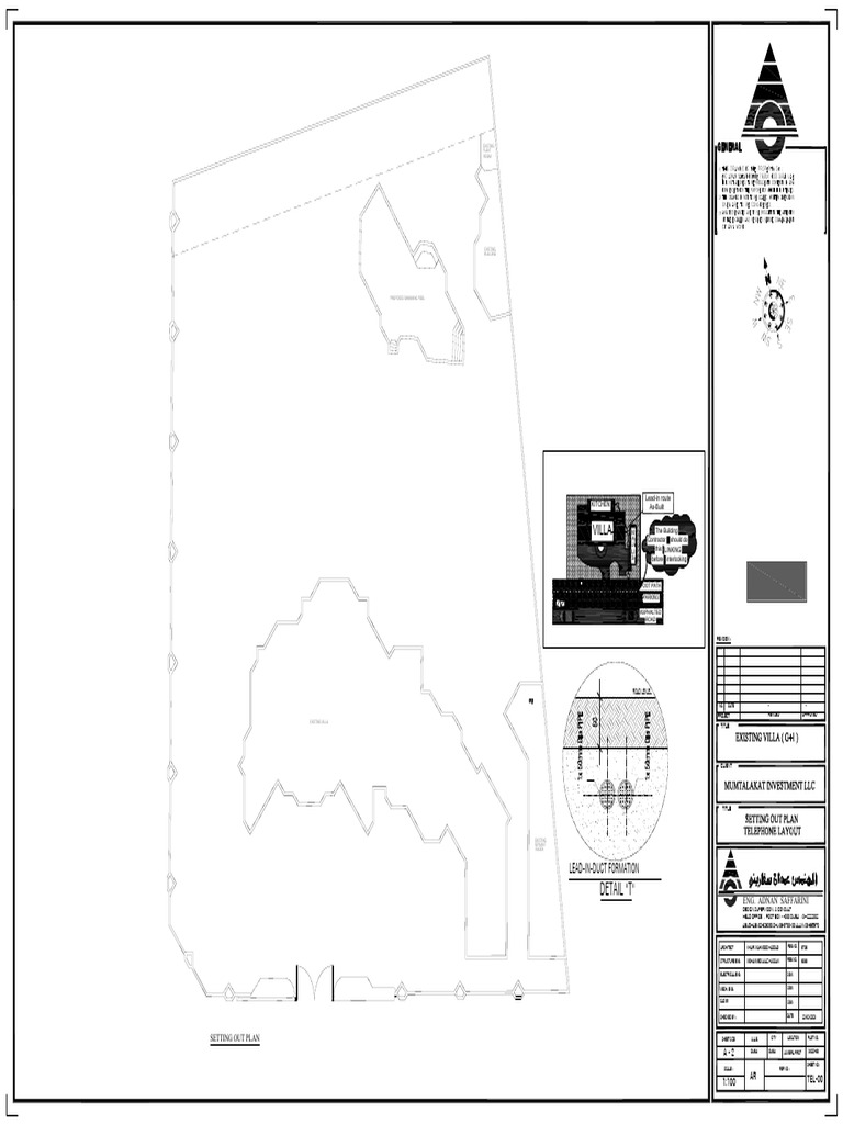 Abu Dhabi Villa Setting-Out Plan | PDF