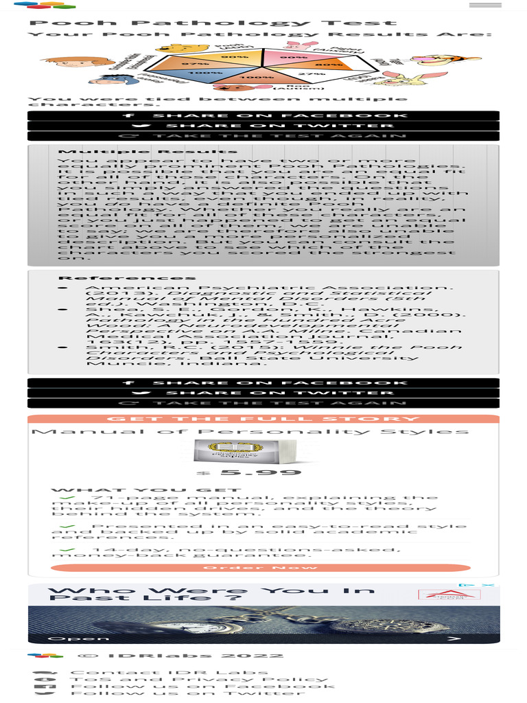 Pooh Pathology Test | PDF