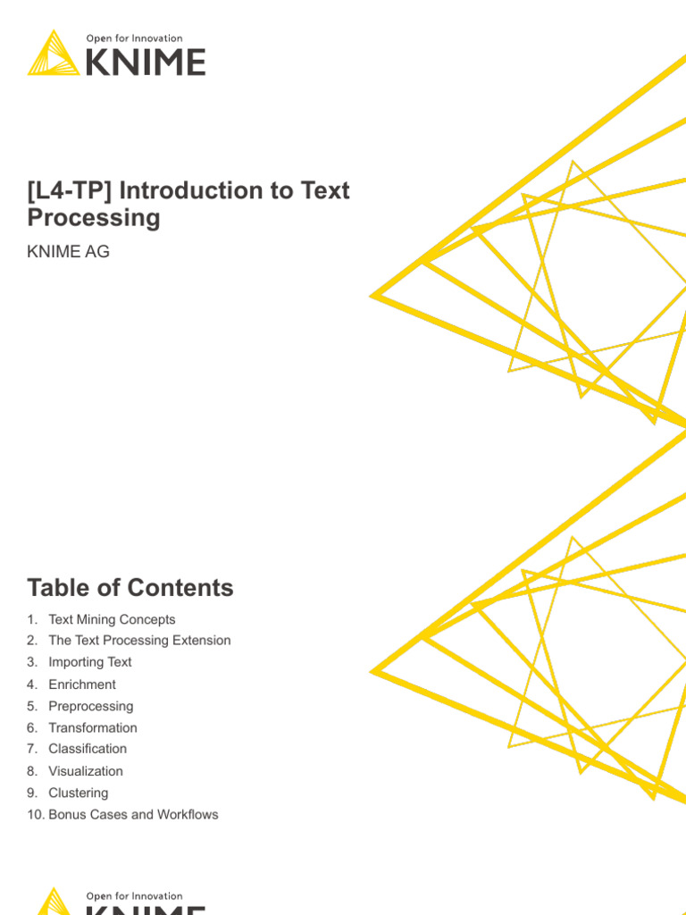 l4 TP Slides Text Processing | PDF | Microsoft Excel | Data Mining