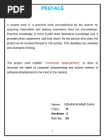 Computer Project Front Page | PDF