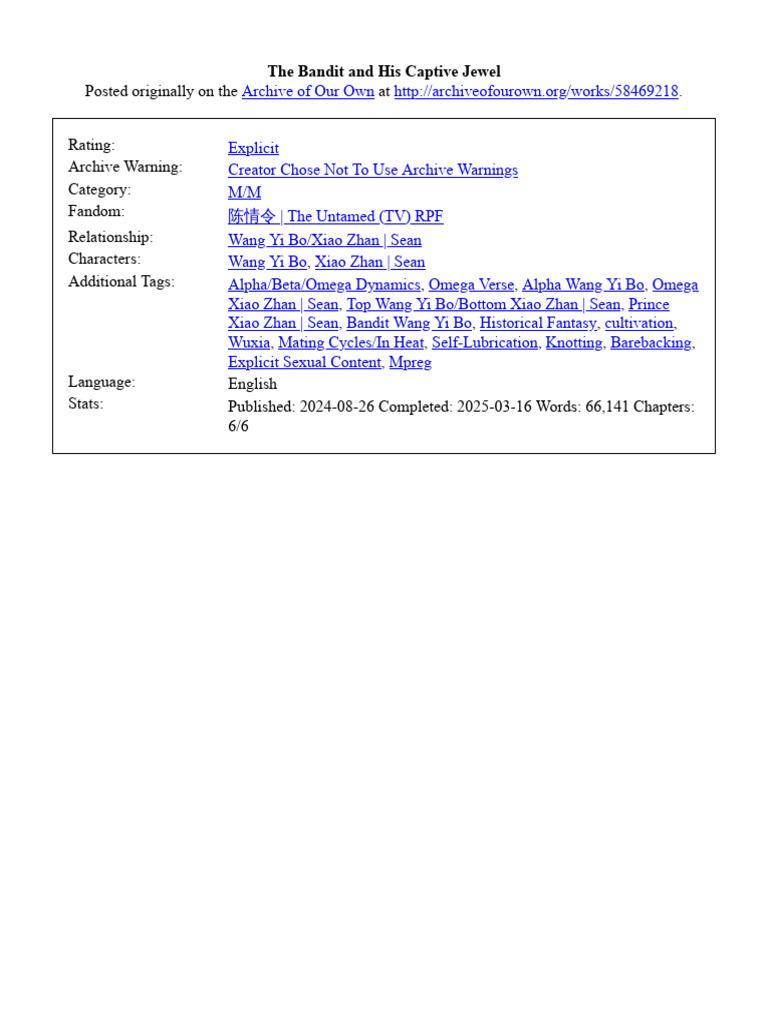 The Bandit and His Captive | PDF