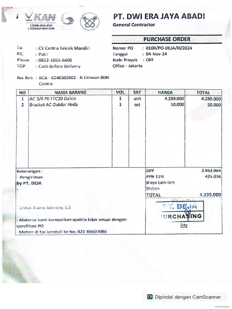 CV Centra Teknik Mandiri | PDF