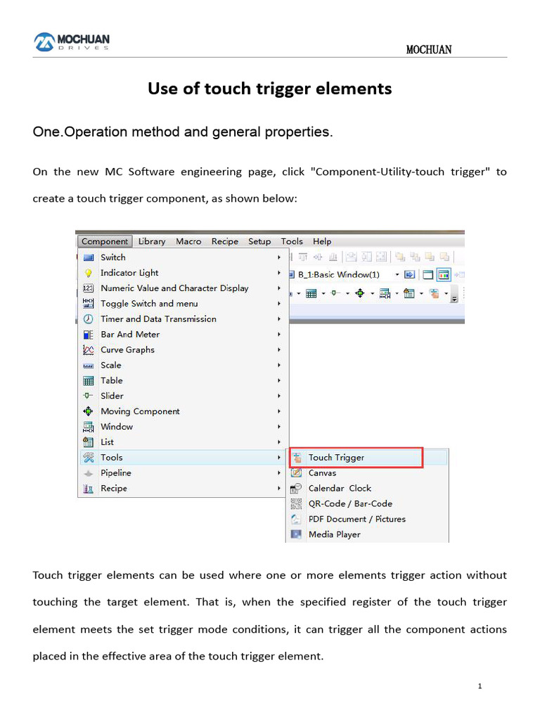 Use of touch trigger elements | PDF | Electronic Engineering ...