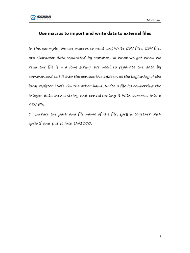 Use Macros To Import and Write Data To External | PDF