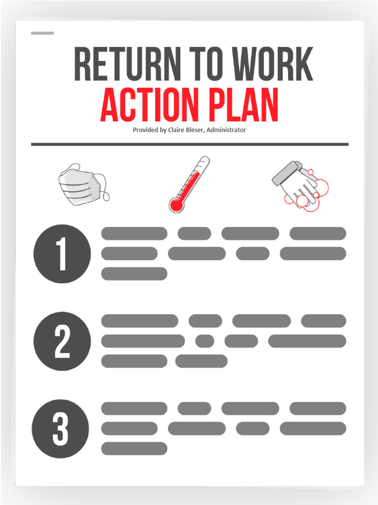 Return To Work Timeline Action Plan | PDF | Occupational Safety And ...
