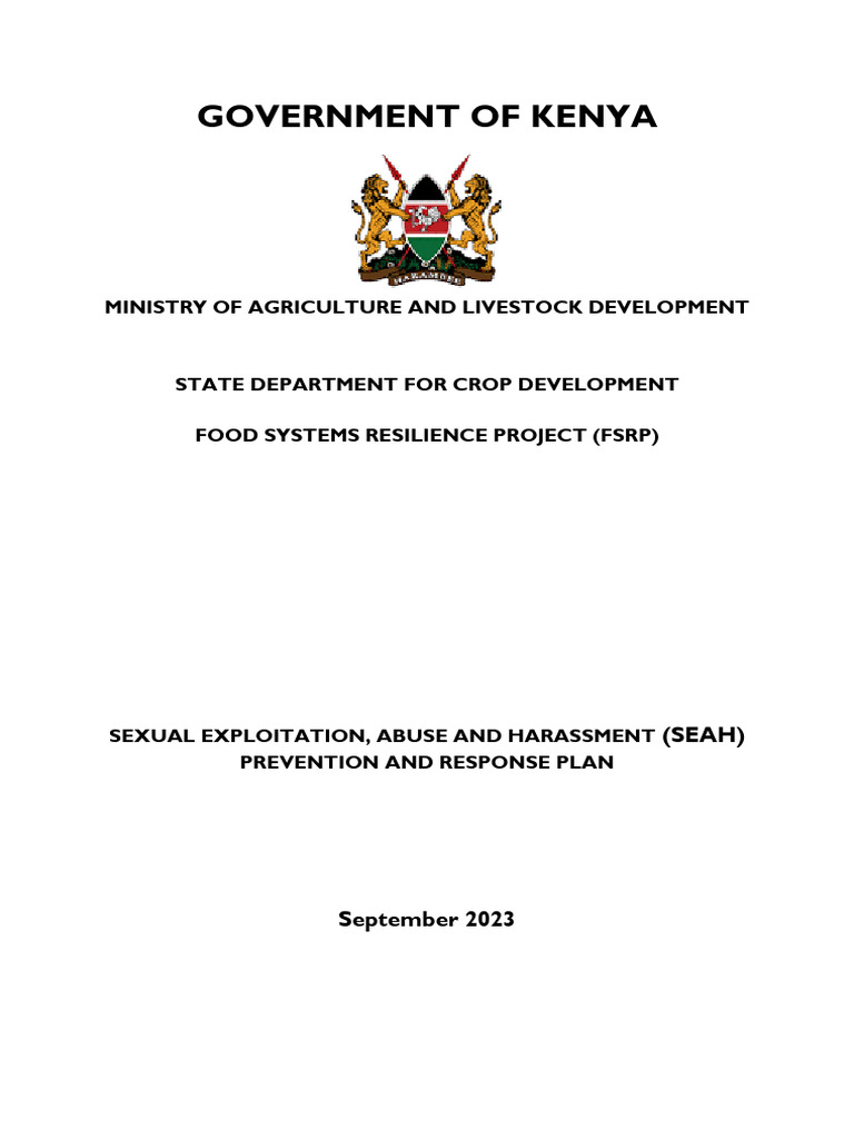 7.-Final-FSRP-SEAH-october-2023 | PDF | Violence | Climate Resilience