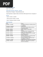 CXC 2026 Study Timetable | PDF