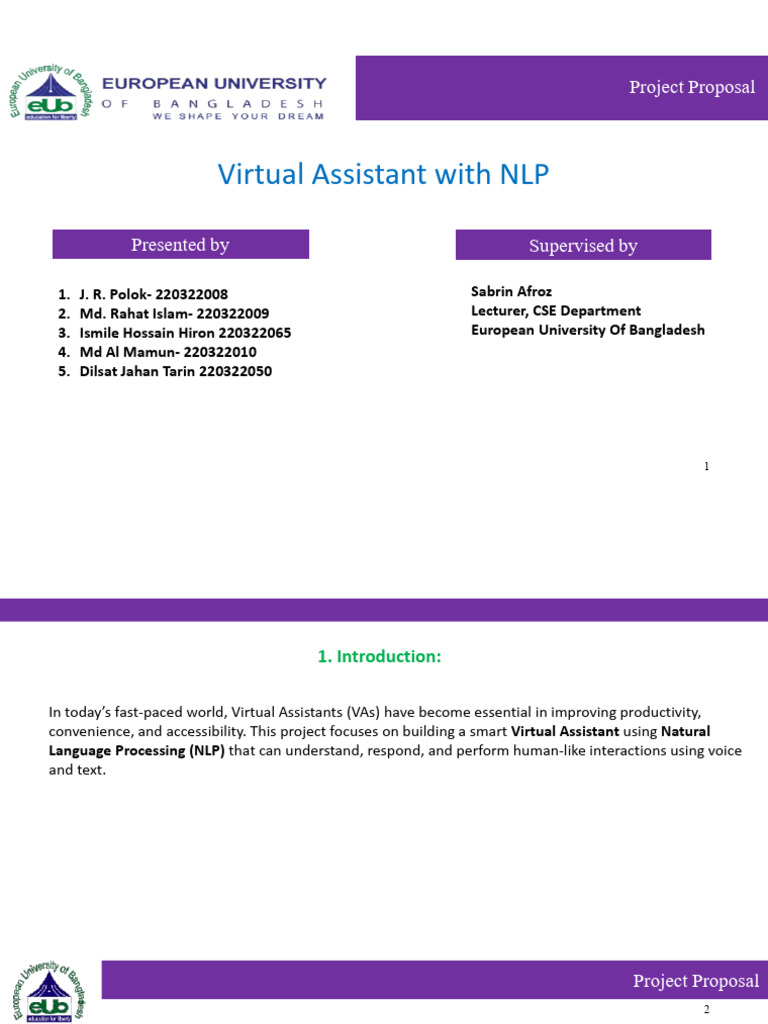 Virtual Assistant With NLP | PDF | Artificial Intelligence | Intelligence (AI) & Semantics