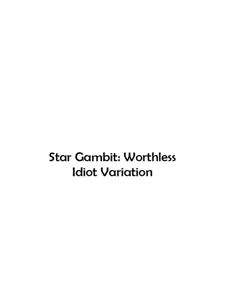 Star Gambit | PDF