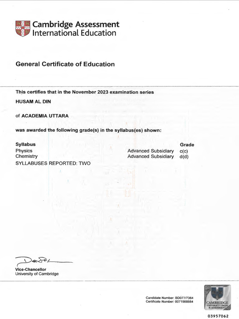 General Certificate of Education | PDF | Student Assessment And ...
