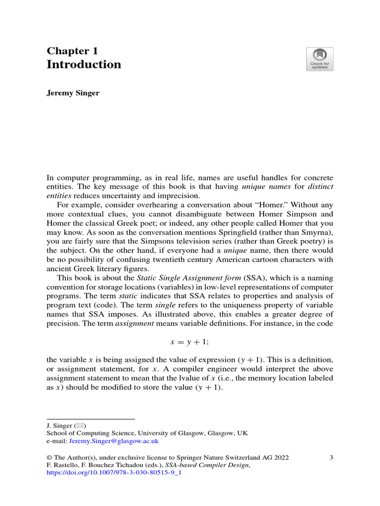 Fabrice Rastello, Florent Bouchez Tichadou - SSA-based Compiler Design-Springer (2022) -页面-2 ...