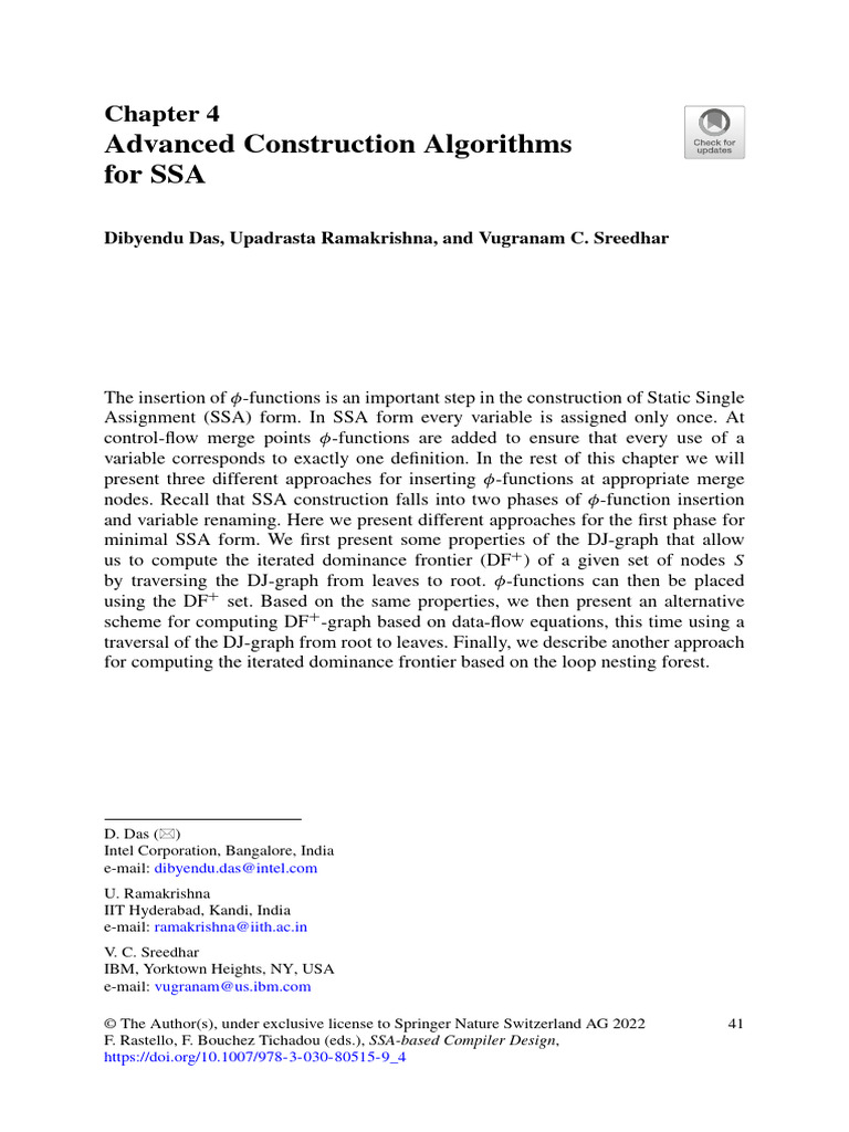 Fabrice Rastello, Florent Bouchez Tichadou - SSA-based Compiler Design-Springer (2022) -页面-5 ...