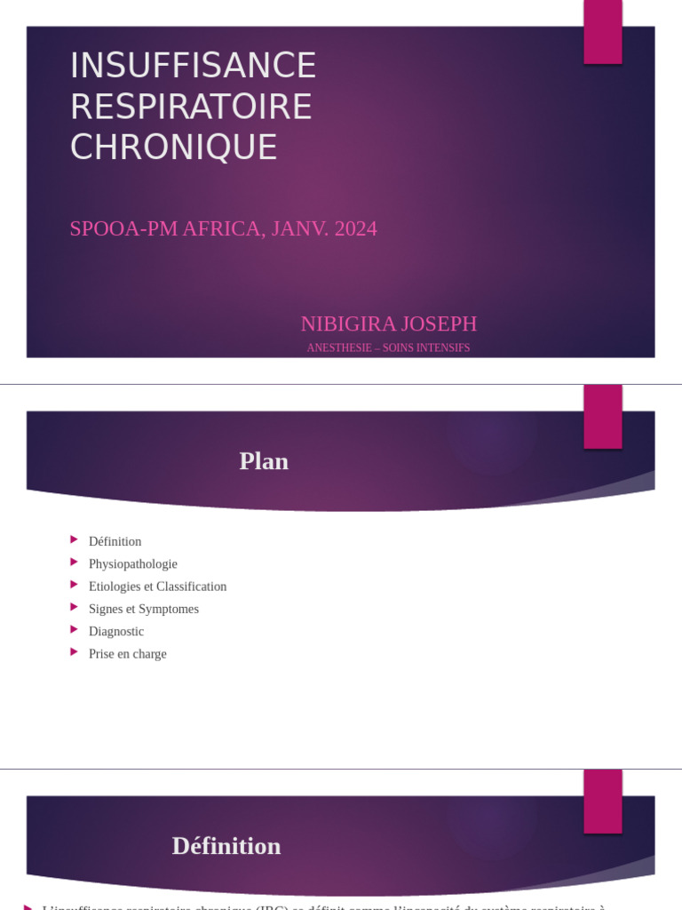 Insuffisance Respiratoire Chronique Joseph | PDF | Respiration ...