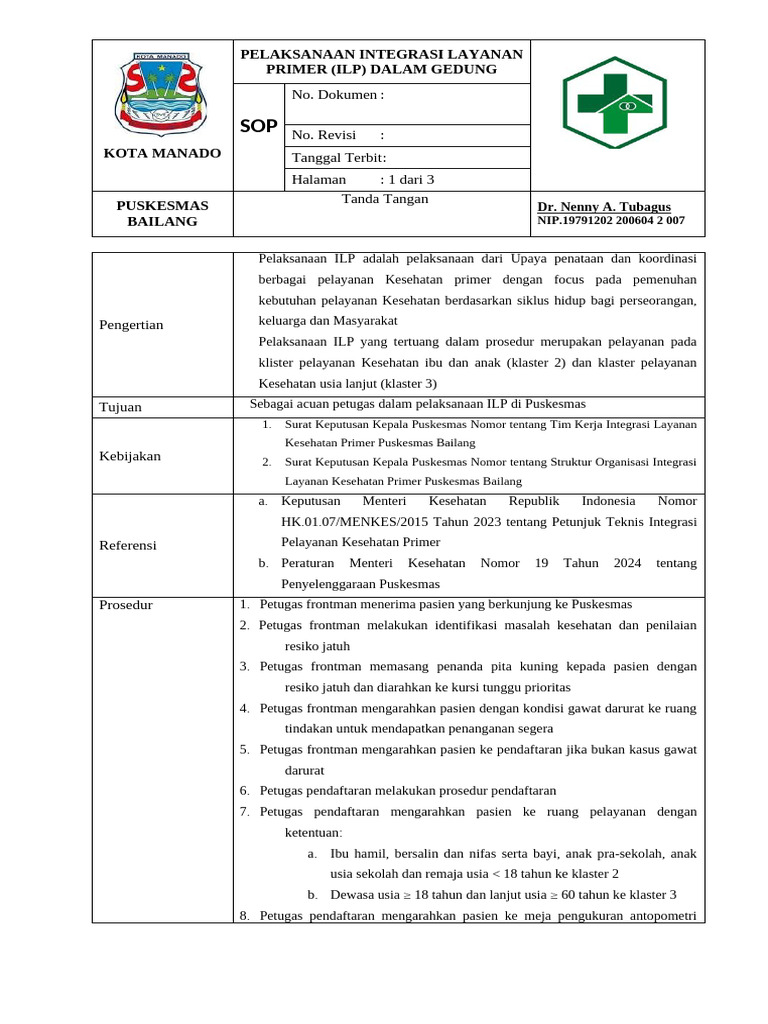 Sop Ilp Dalam Gedung | PDF