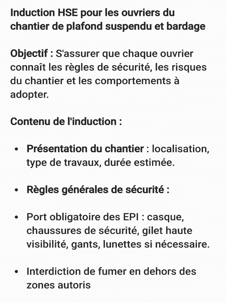 Hse Chantier BTP | PDF