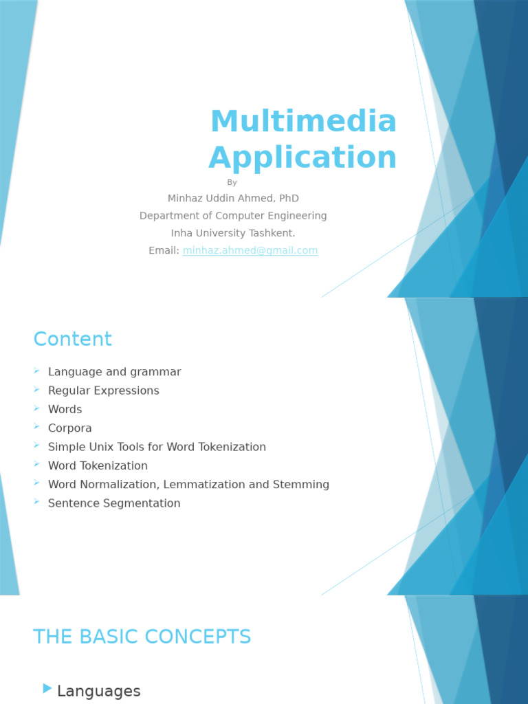 Multimedia Applications in NLP Concepts | PDF | Regular Expression ...
