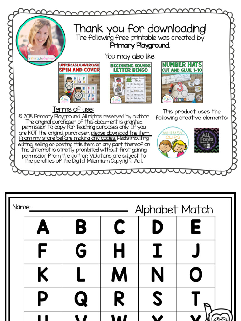 Alphabet Match | PDF