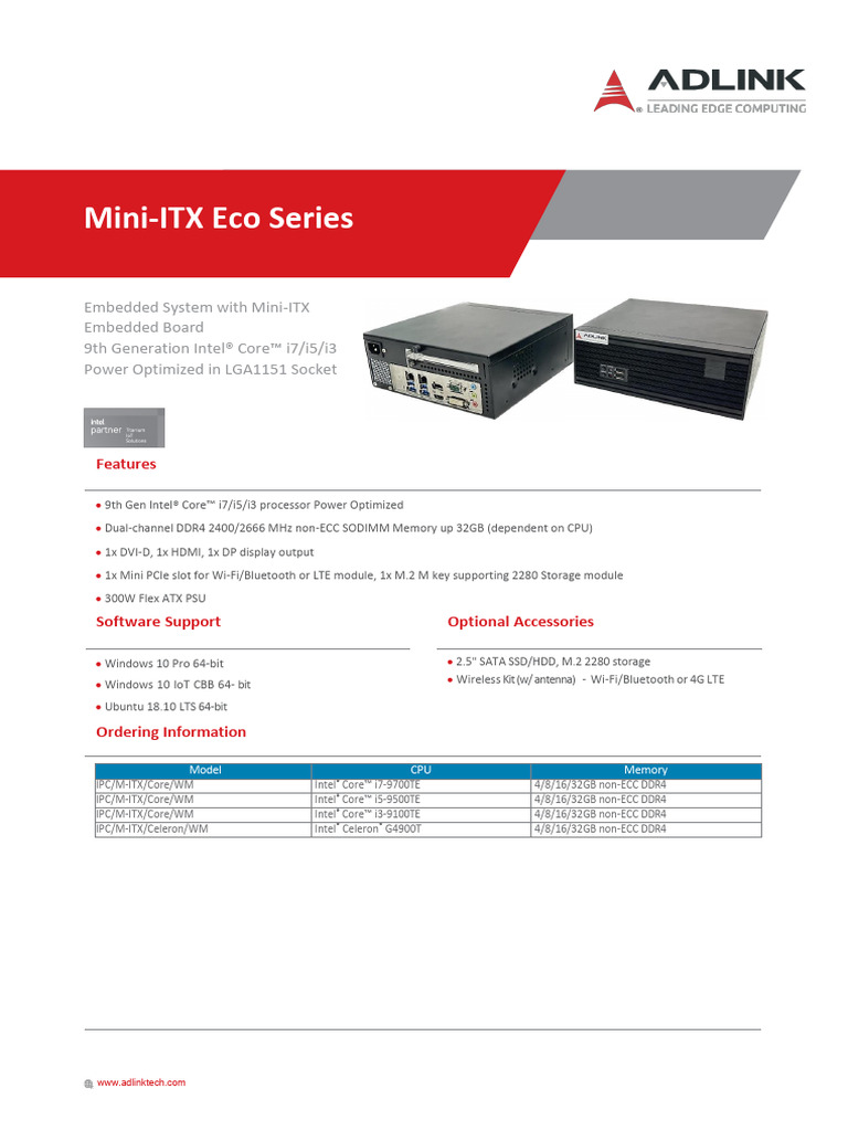Y2022-Mini-ITX ECO Series | PDF | Computer Hardware | Computer Engineering