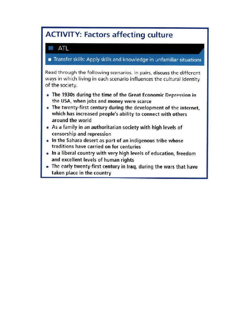 Factors Affecting Culture | PDF