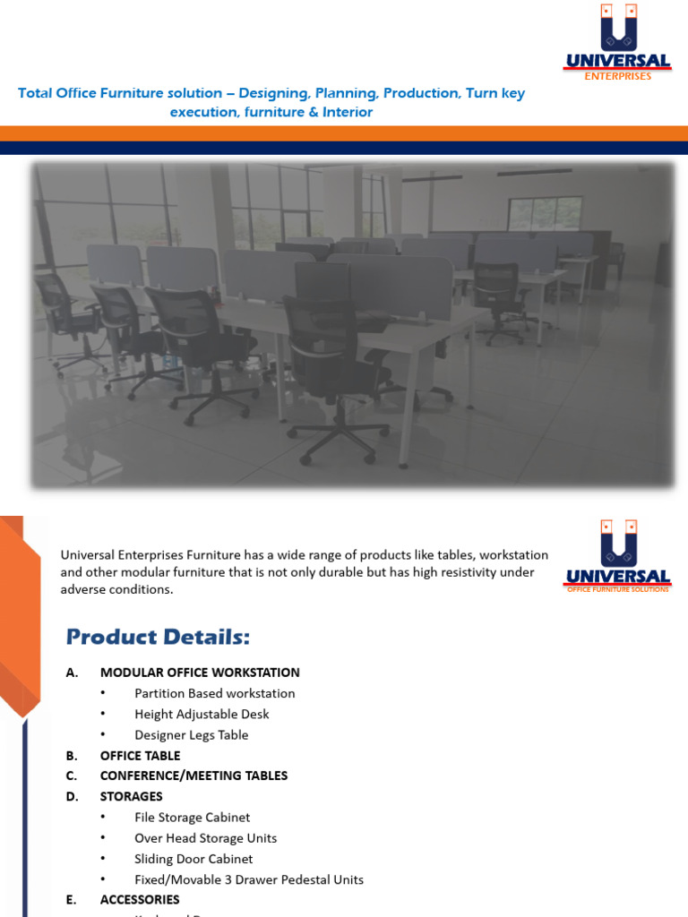 Modular Office Workstation | PDF | Desk | Cabinetry