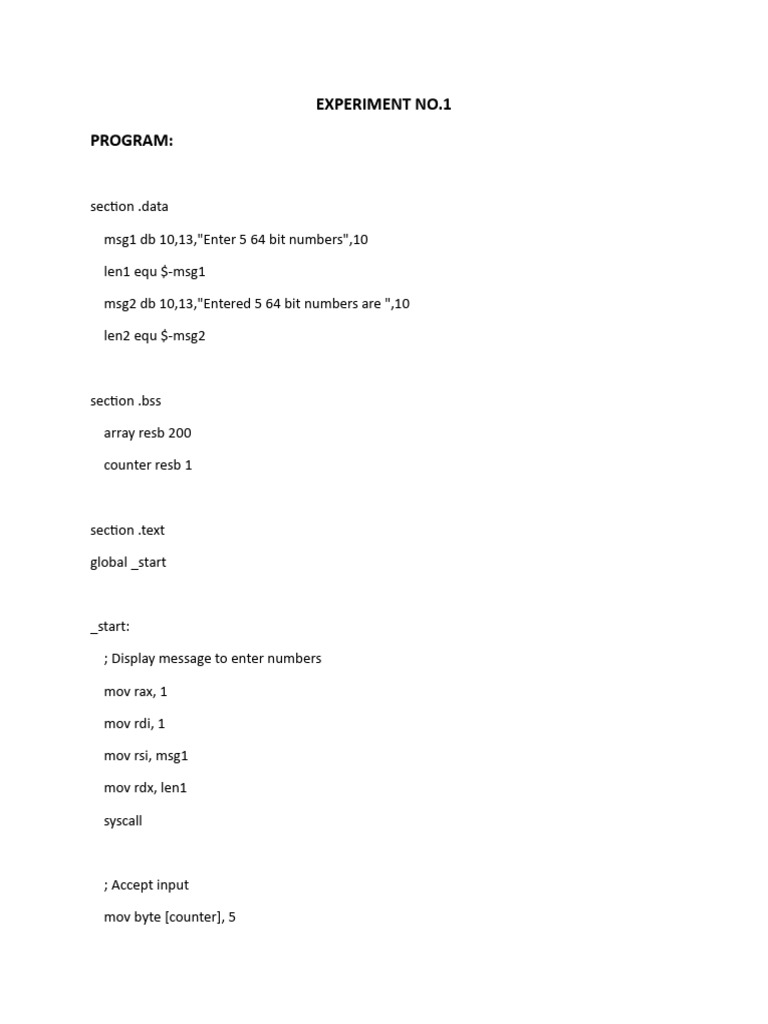 MP EXPERIMENT NO 1 | PDF