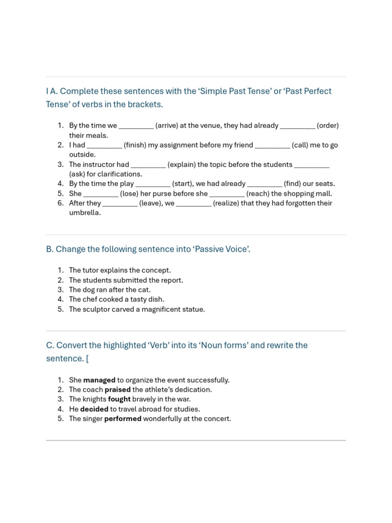 Grade 5 Revision Test 1 2k25-1 | PDF | Verb | Grammatical Tense