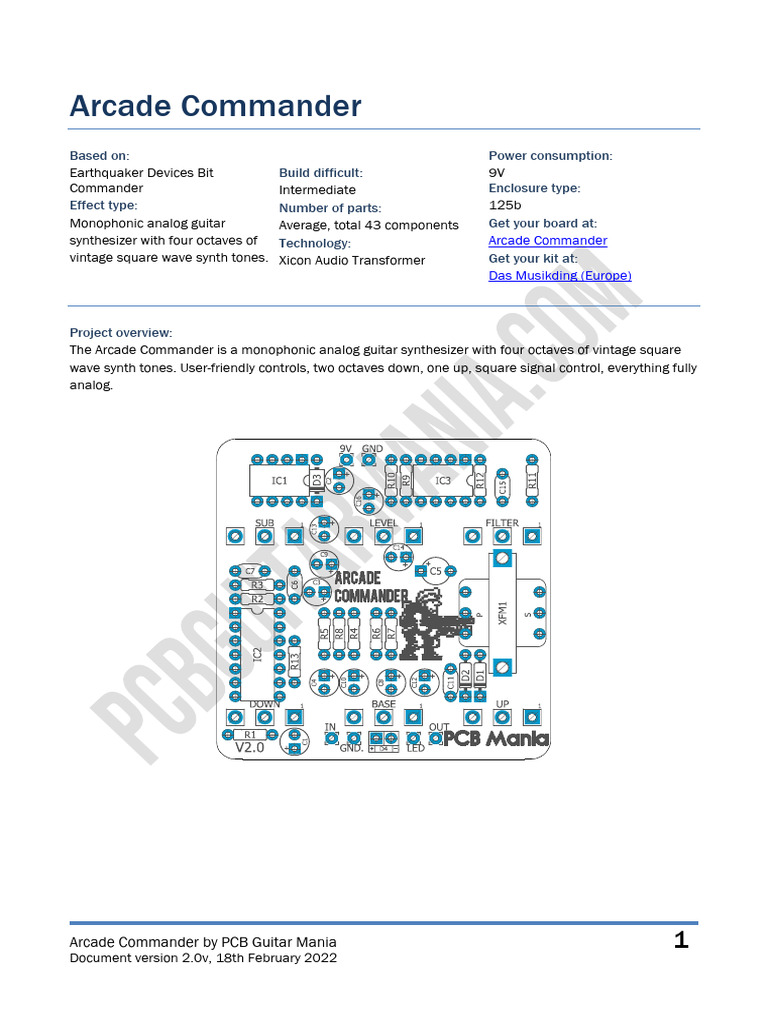 Arcade-Commander-2v-Building-Docs | PDF | Printed Circuit Board ...