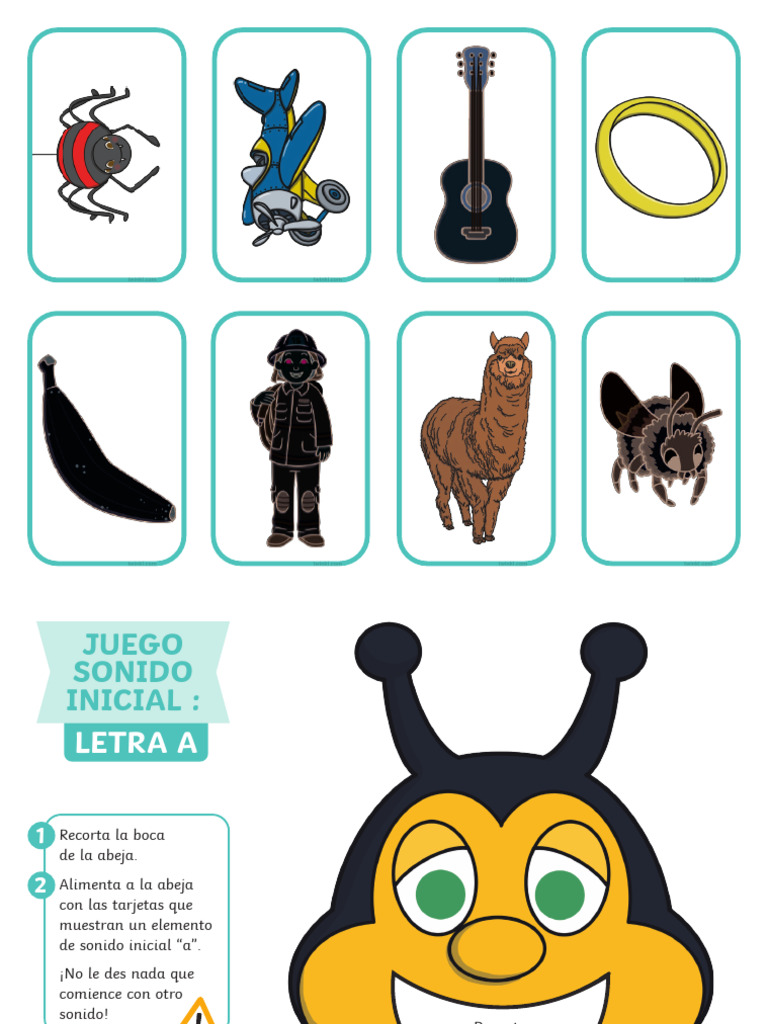 Juego de Sonido Inicial "A" | PDF