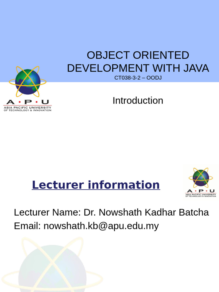 2206-oodj-introduction | PDF | Object Oriented Programming | Computing