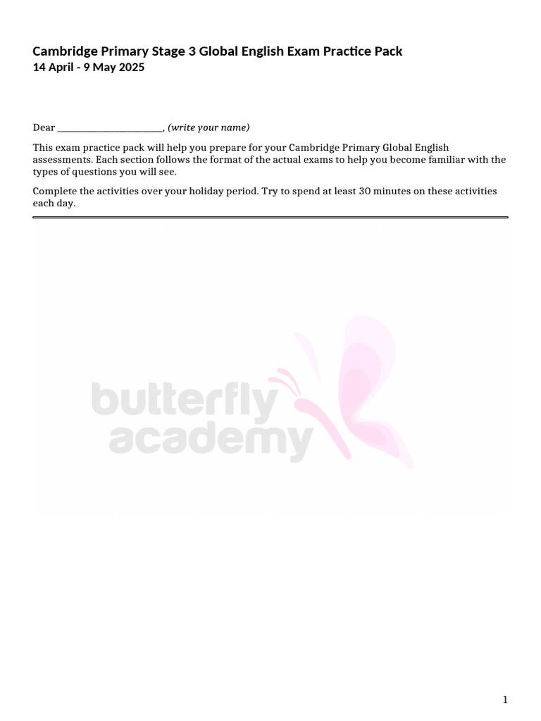 stage-3-exam-practice-pack | PDF