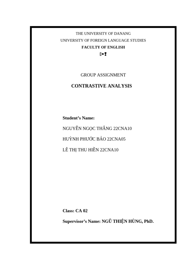 Trang Bìa Group Assignment - Ca 2025 | PDF