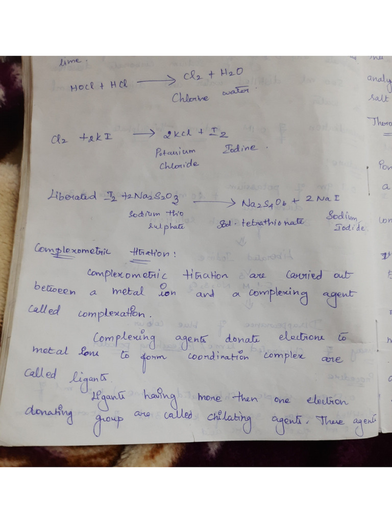 Complexometric Titration Senior Notes | PDF