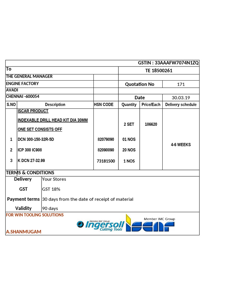 Quotation - 06 (Hvf Efa) | PDF