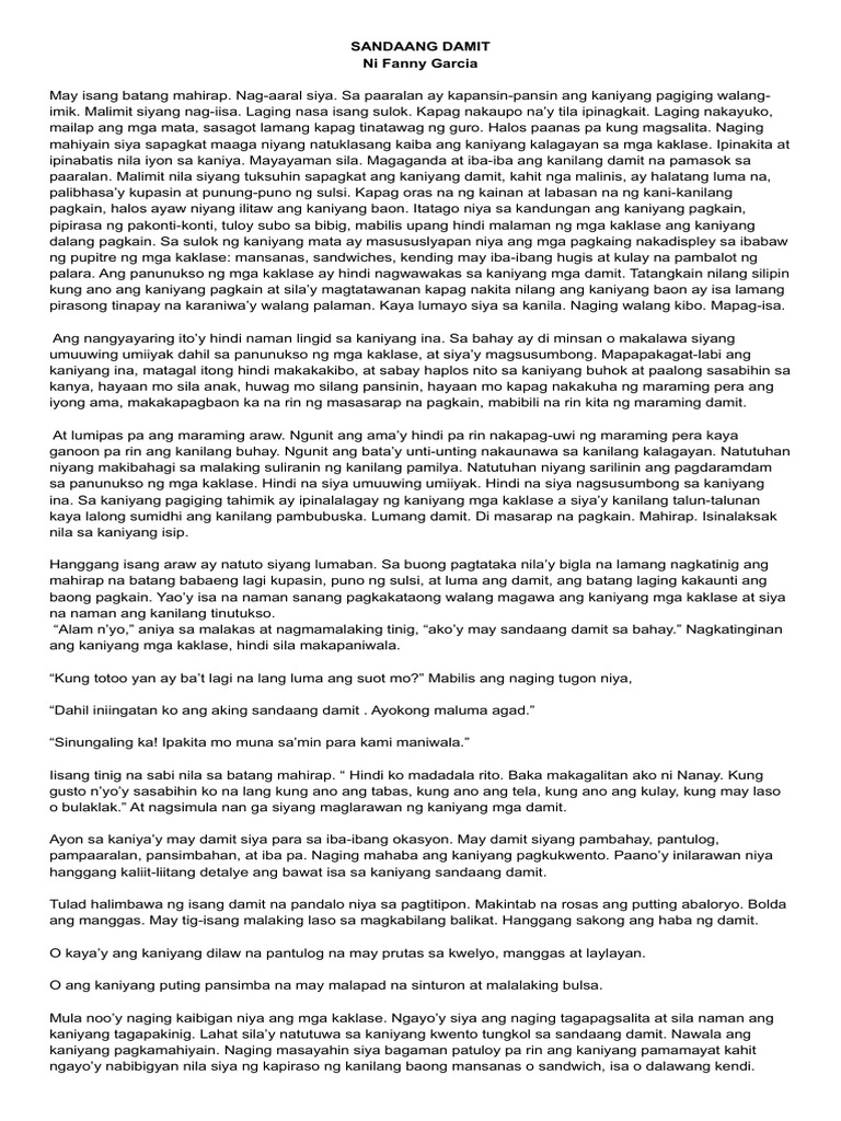 Sandaang Damit | PDF